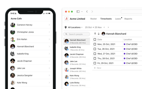 Timble - Rostering, Time Clock & Timesheets Software