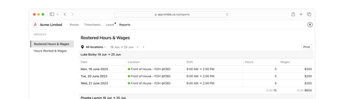 Timble - Rostering, Time Clock & Timesheets Software