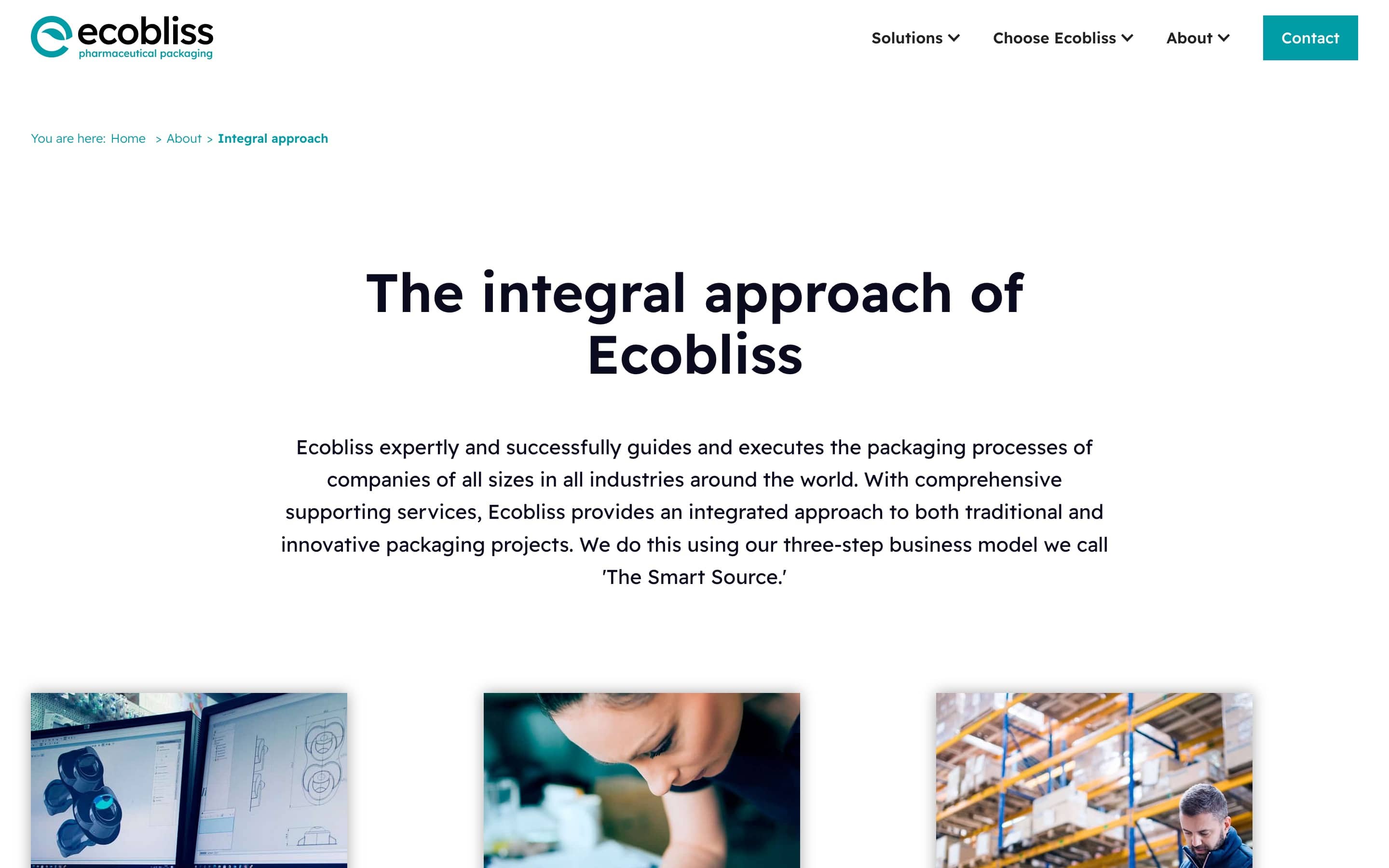Integral approach | Ecobliss Pharmaceutical Packaging