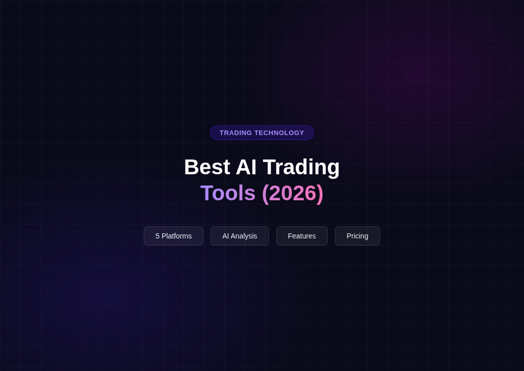 5 Best AI Trading Tools for Traders (2026)