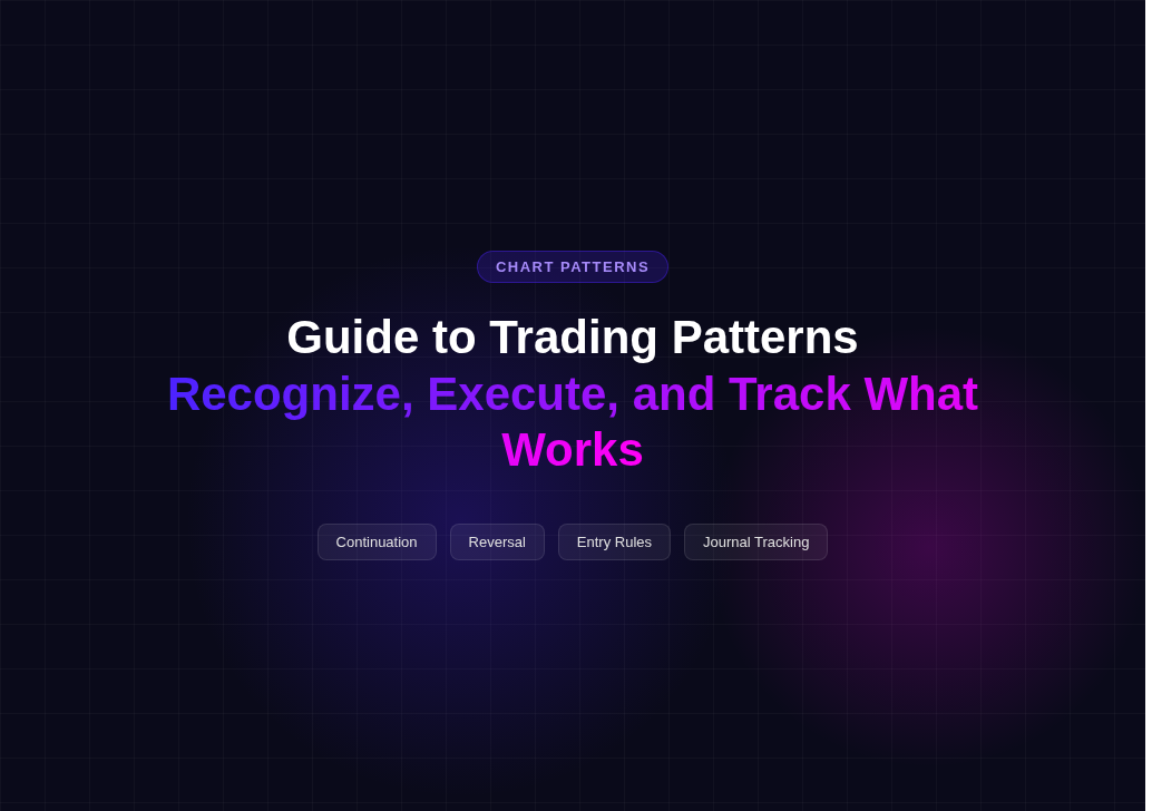 Trading Patterns: Chart Pattern Guide with Entry Rules (2026)