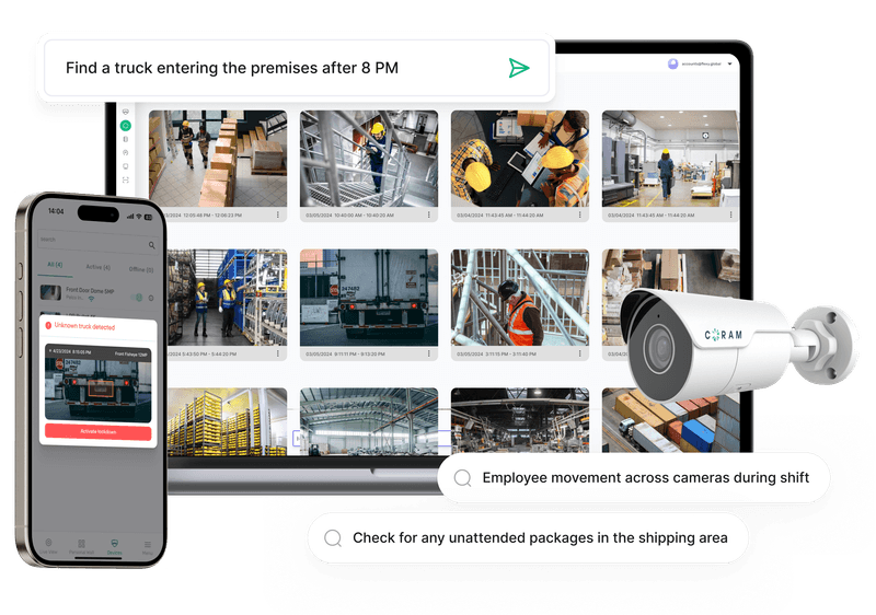 Warehouse Security Cameras & Surveillance Systems | Coram AI
