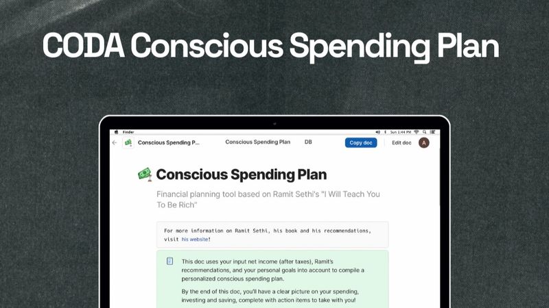 Conscious Spending Plan - Coda Template