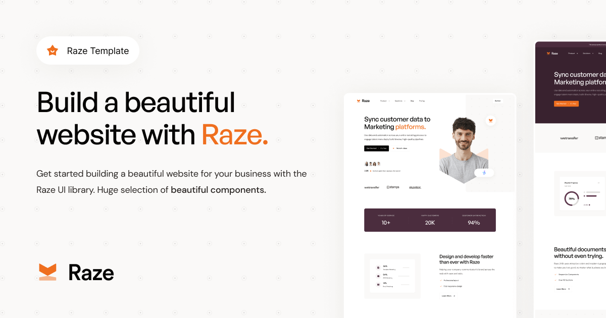Raze - Webflow HTML website template