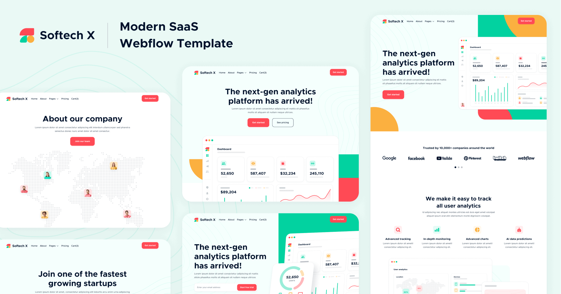 Style Guide - Softech X - Webflow Ecommerce website template