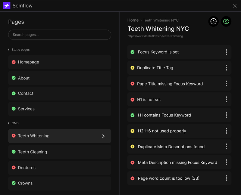 Semflow: The #1 SEO App for Webflow