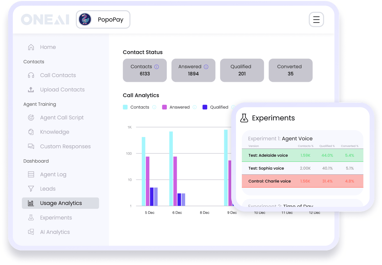 AI Phone Call Agent | OneAI