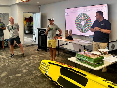 Tomaree Triathlon Club gift Birubi Point SLSC new Rescue Board