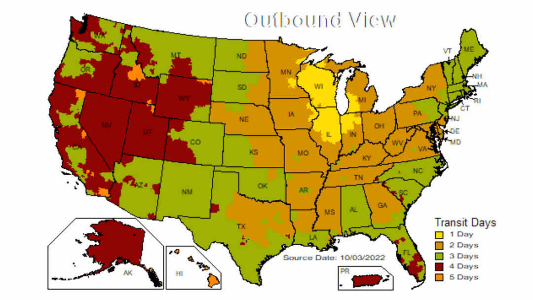 UPS Ground Maps - Free Calculator to Find Your UPS Shipping Zones and Rates
