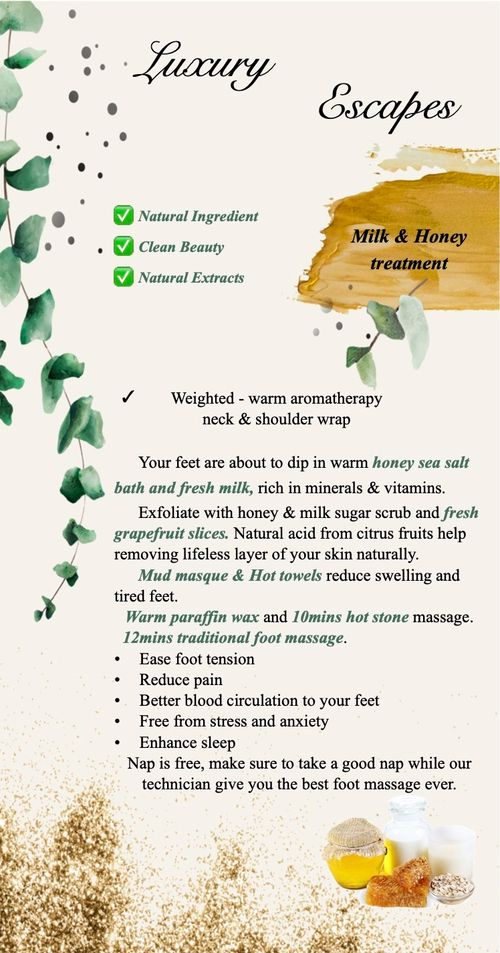 The Comma Spa | menu