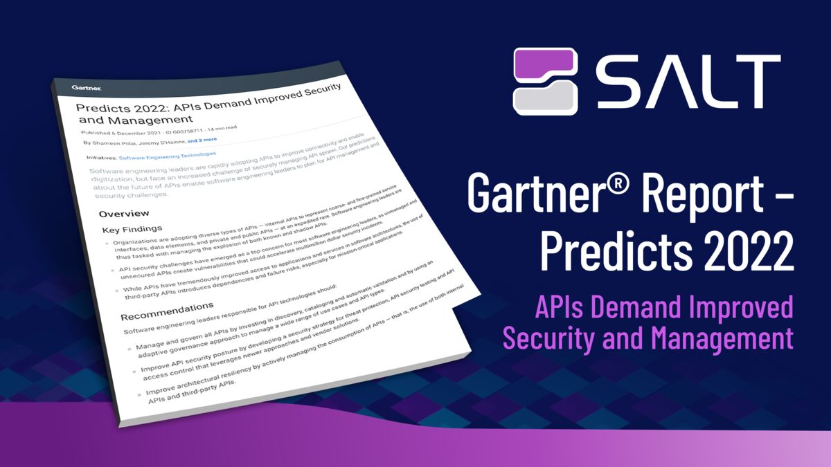 Gartner API Security Report - Gartner Releases a New Report