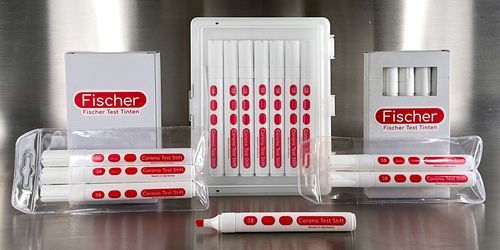 Test inks and pens for surface testing
