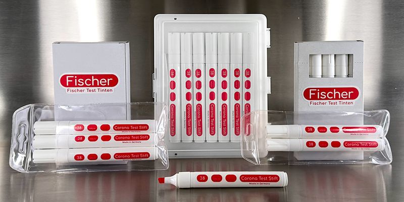 Test inks and pens for surface testing
