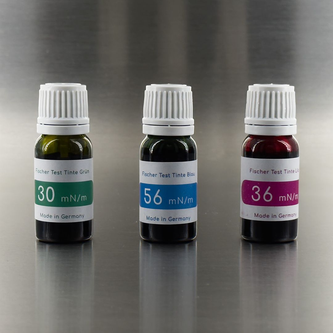 Test inks and pens for surface testing