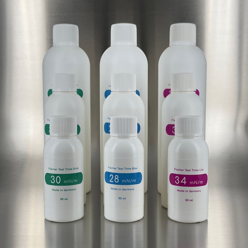 Test inks and pens for surface testing