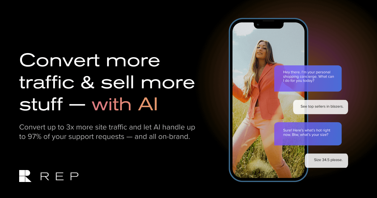 Rep AI: eCommerce Shopping Assistant Chatbot App for Shopify