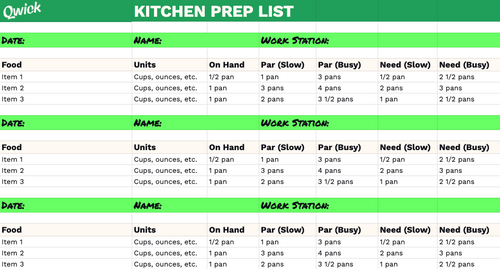 Free Kitchen Template