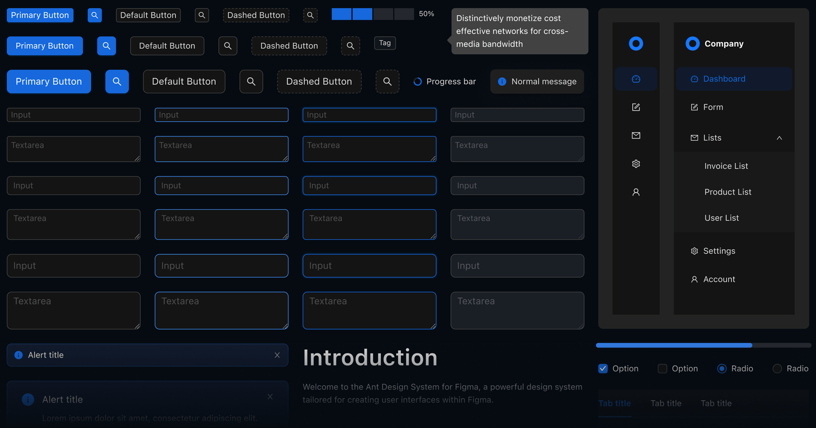 Ant Design System for Figma - UI Kit