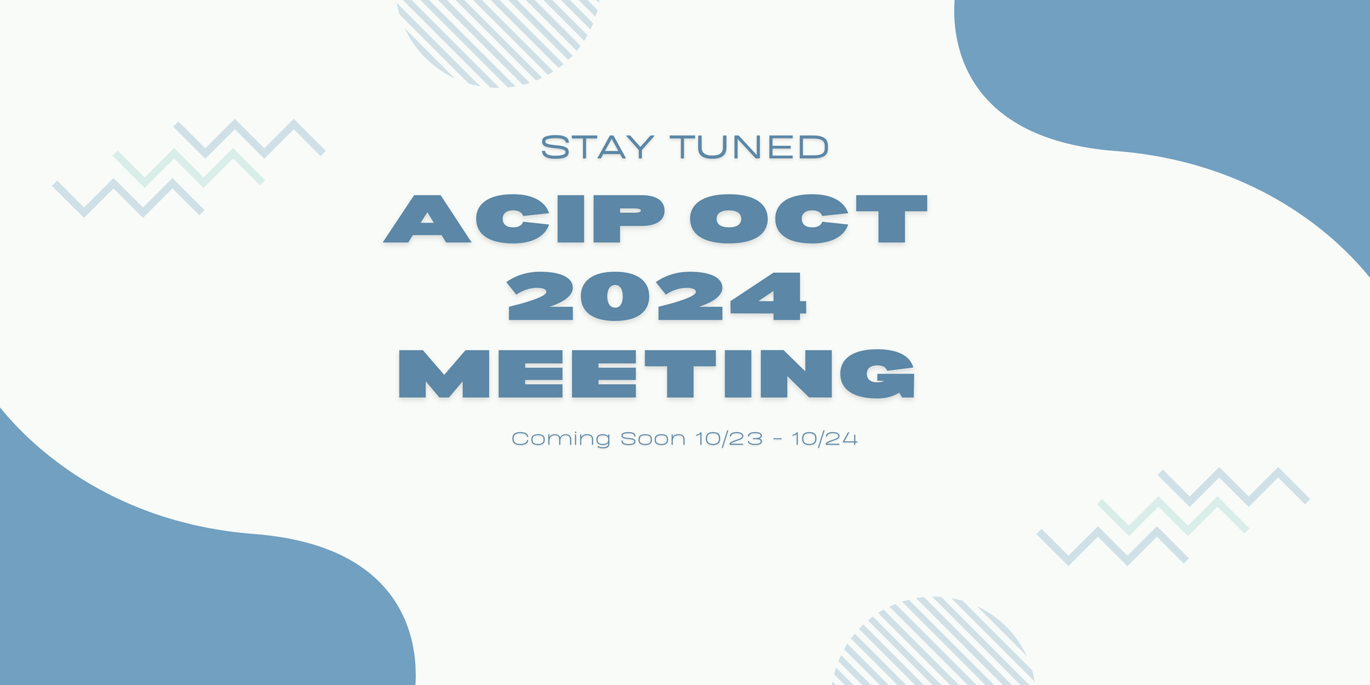October 2024 ACIP Meeting Agenda Available