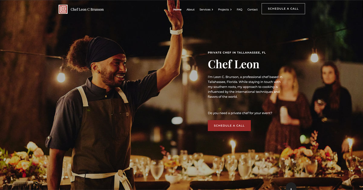 Private Chef in Tallahassee, FL | Chef Leon C. Brunson