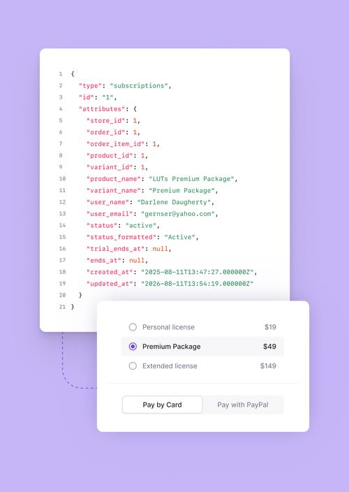 Checkout Overlays • Lemon Squeezy