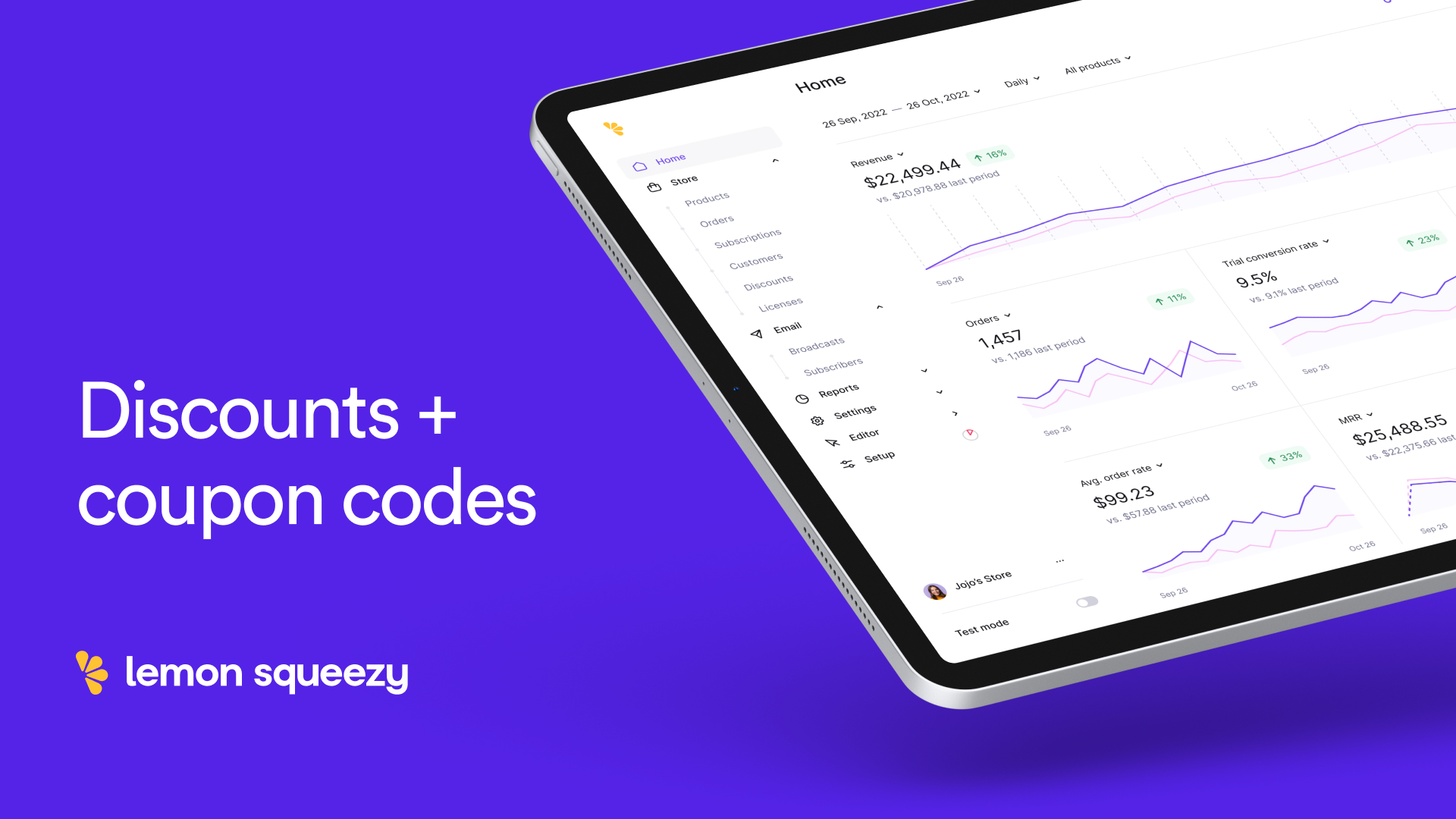 Discounts + Coupon Codes • Lemon Squeezy