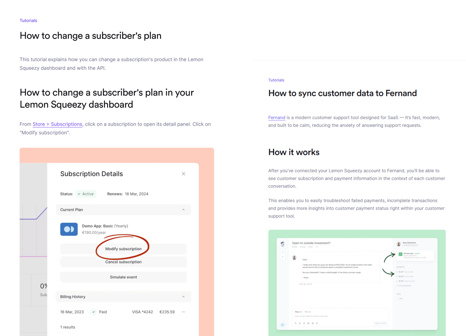 Help Center • Lemon Squeezy