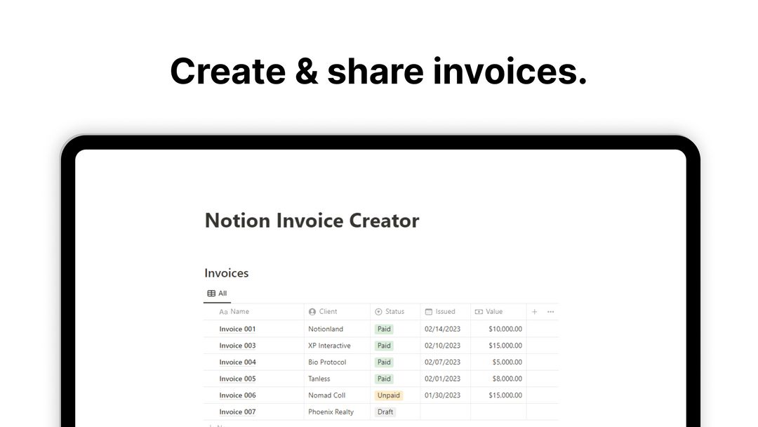 Finance Notion Templates - Notionland