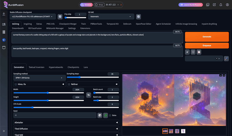 RunDiffusion - Automatic1111 in the Cloud