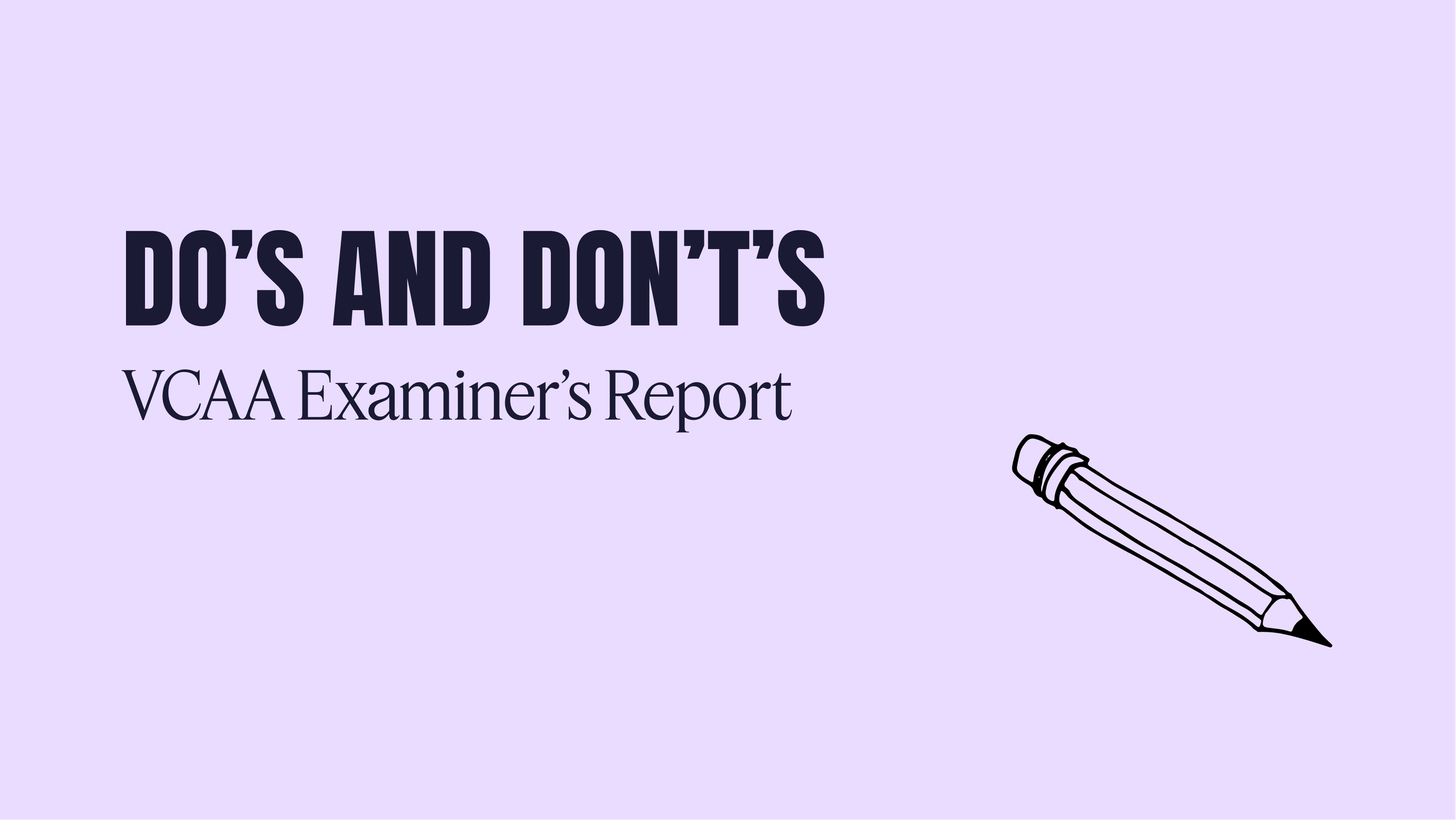 2025 VCE Exam Timetable