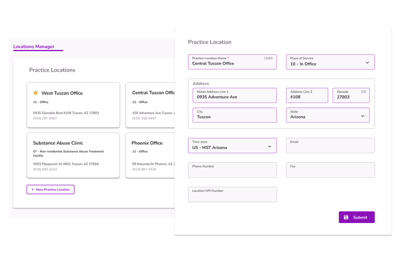 TiQ Practice Management platform - Features