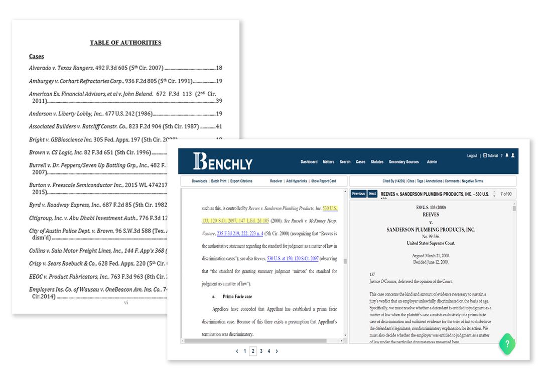 Best Table Of Authorities Software - ezBriefs