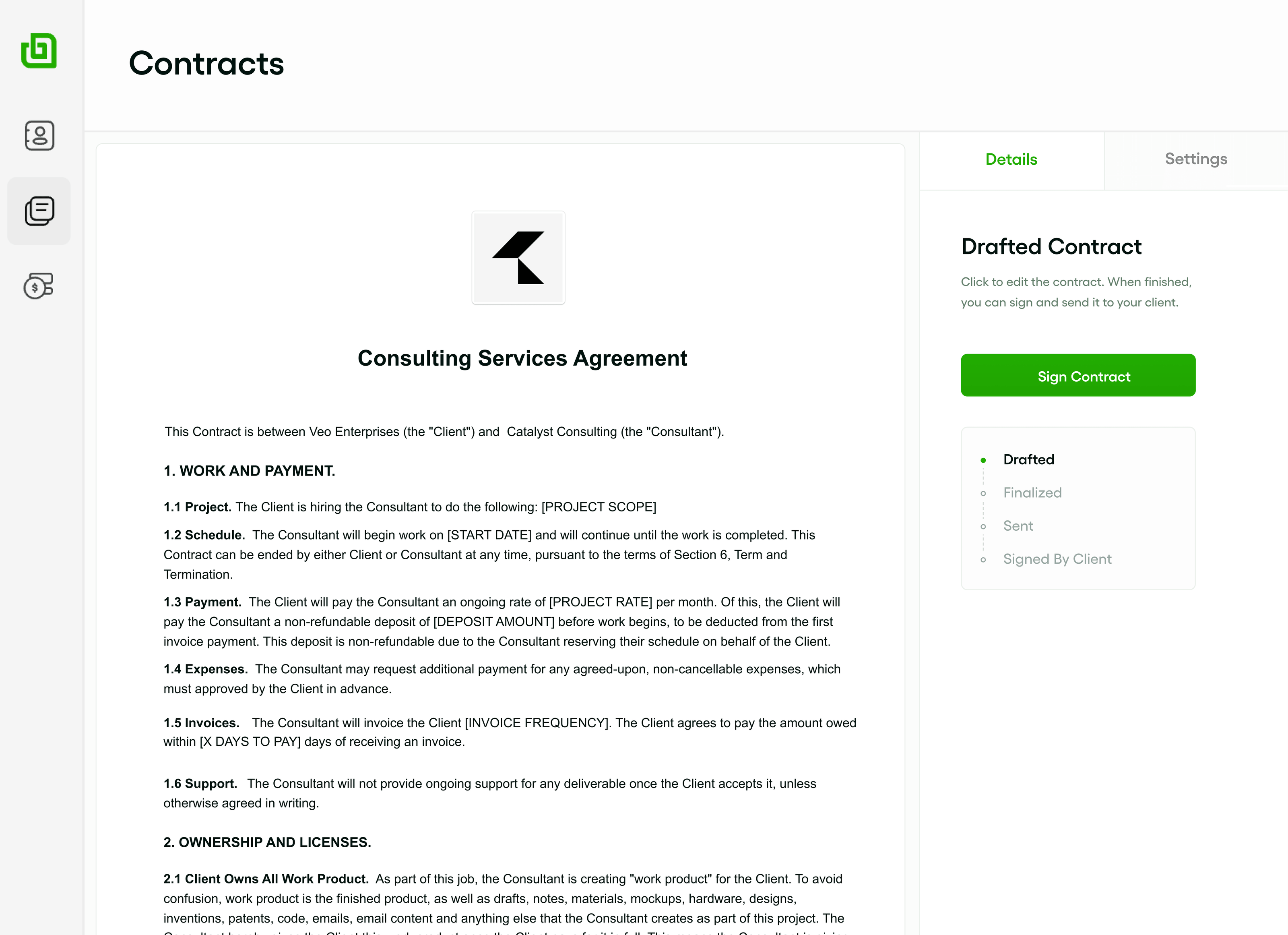 Contract Management Software - Bonsai