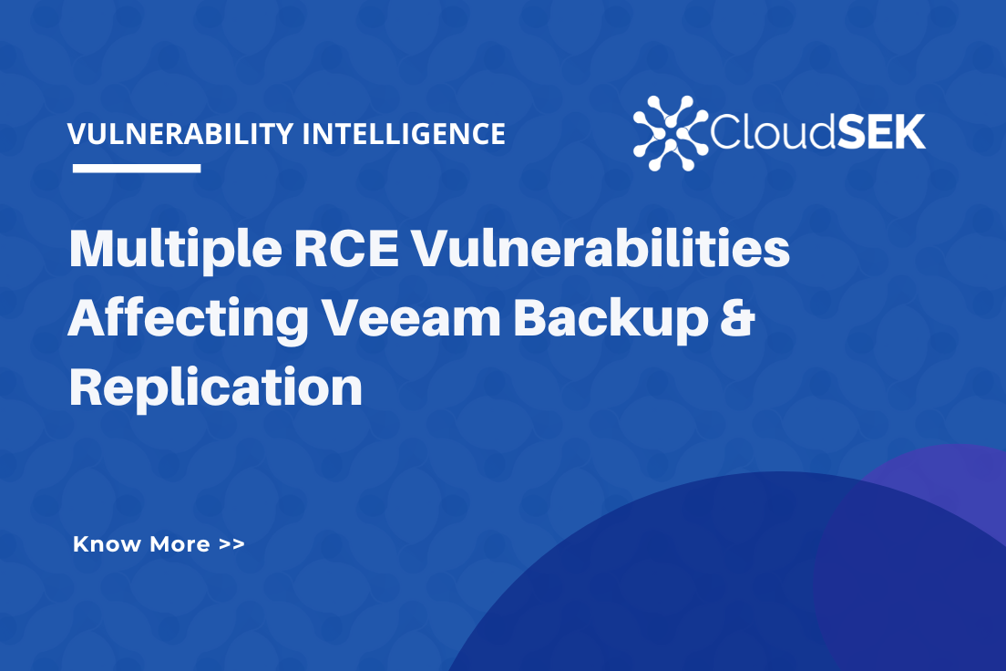 Multiple RCE Vulnerabilities Affecting Veeam Backup & Replication ...