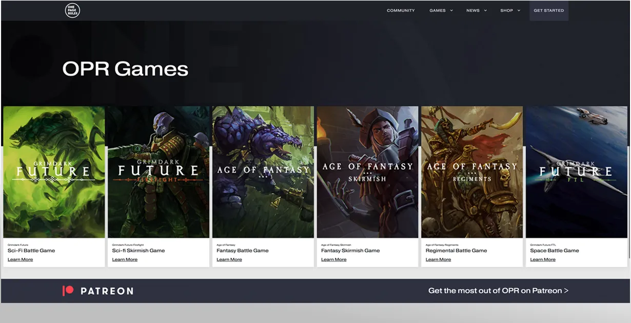 onepagerules | Games