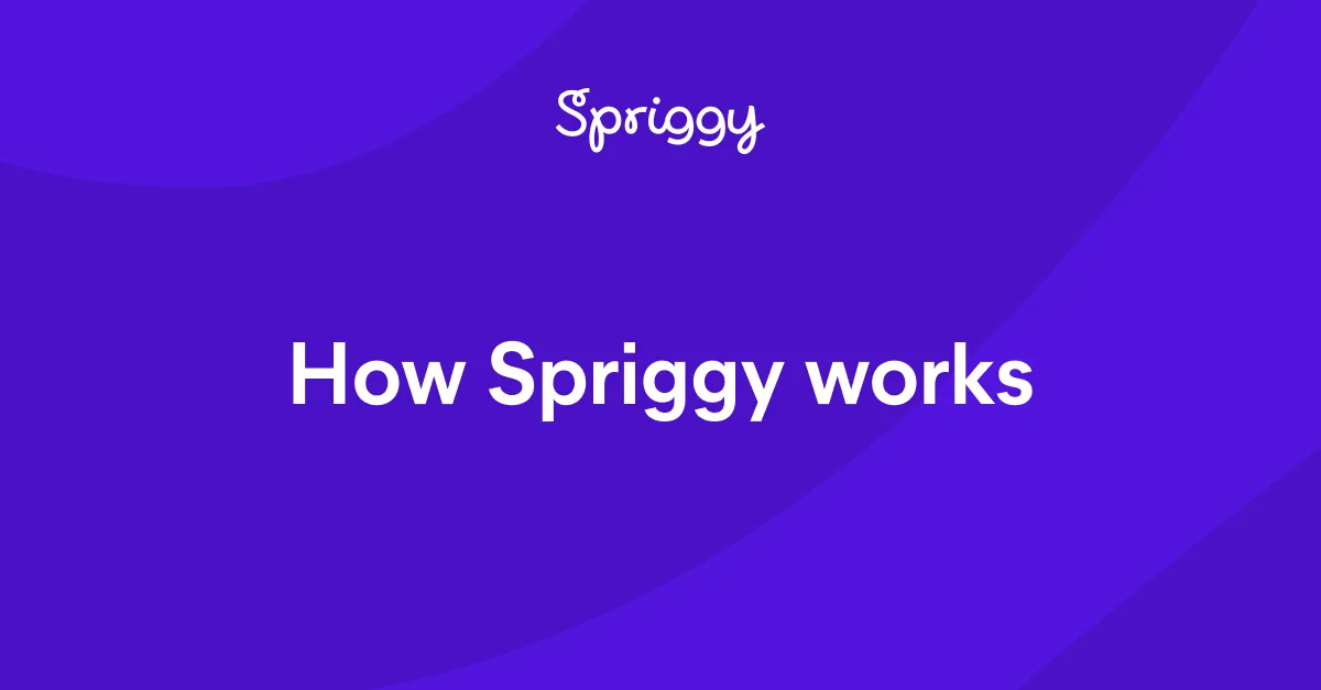 How Spriggy works - Spriggy