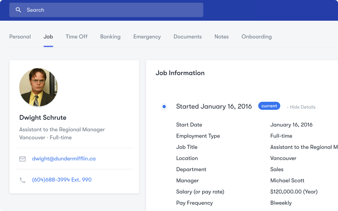 Employee Records | Employee Database Software | Collage HR