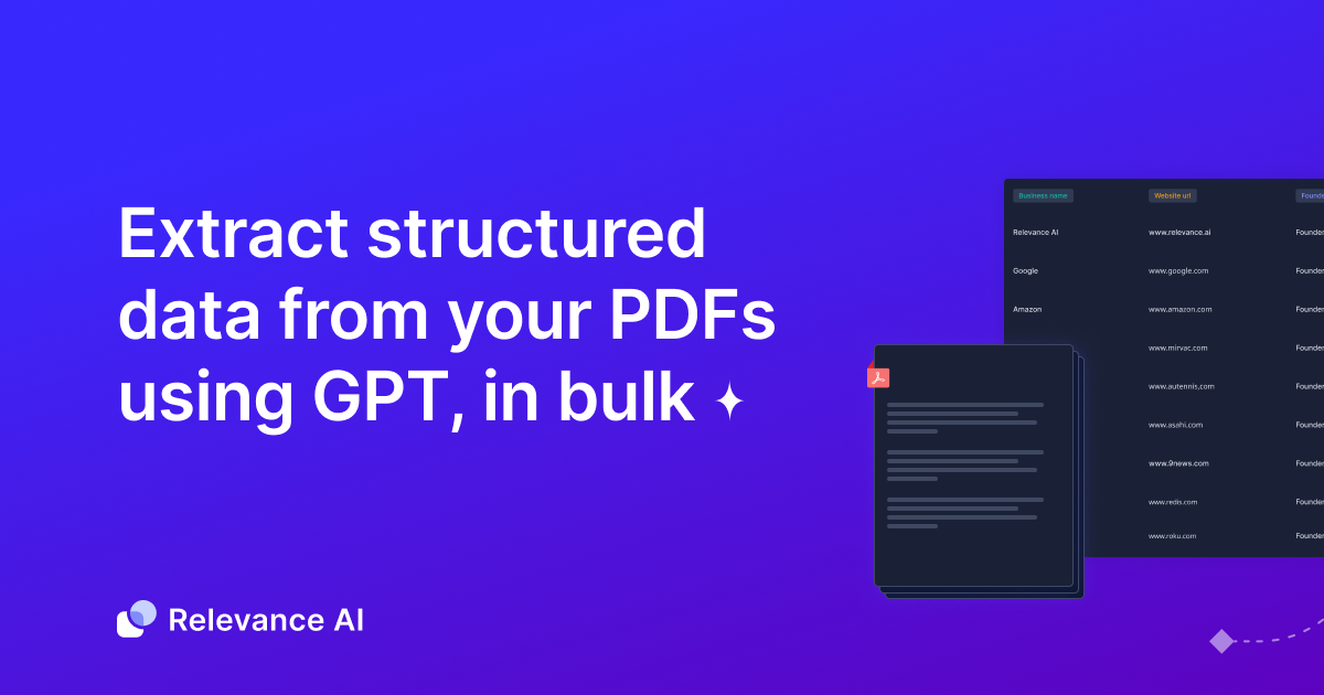 AI to extract data from documents | Relevance AI