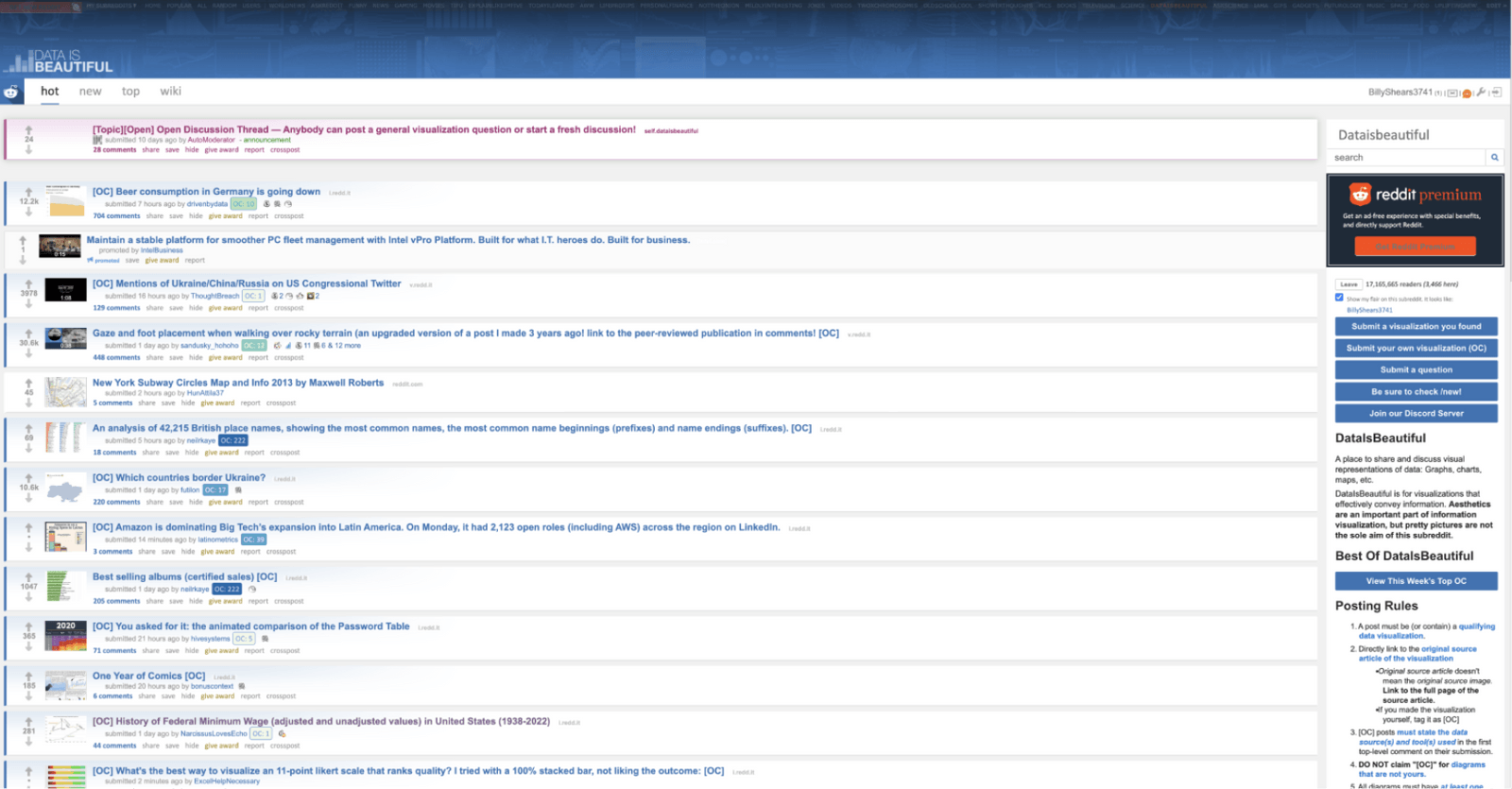 Grading 5 Visuals From r/dataisbeautiful [March ‘22] - Superchart
