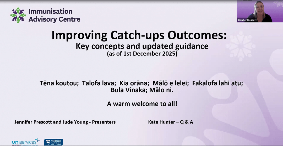 Webinars - Immunisation Advisory Centre