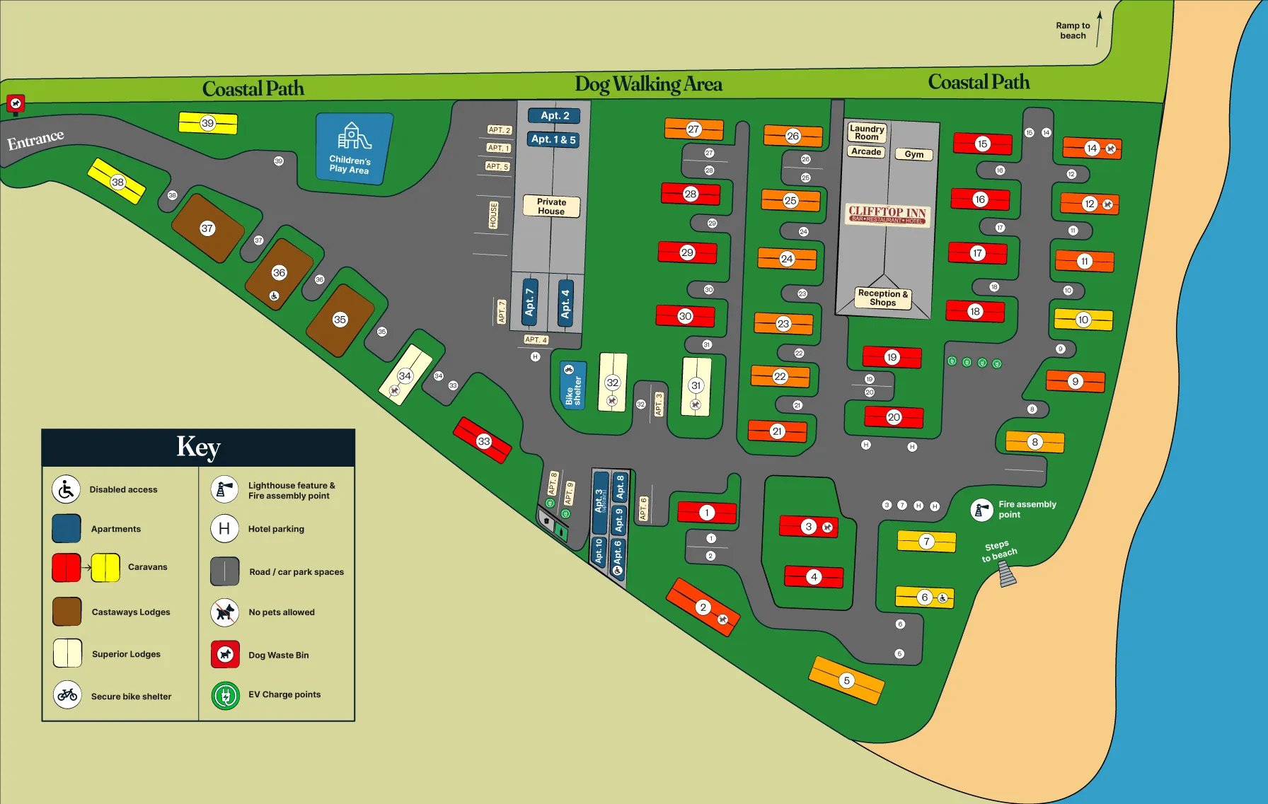 Castaways Holiday Park Map