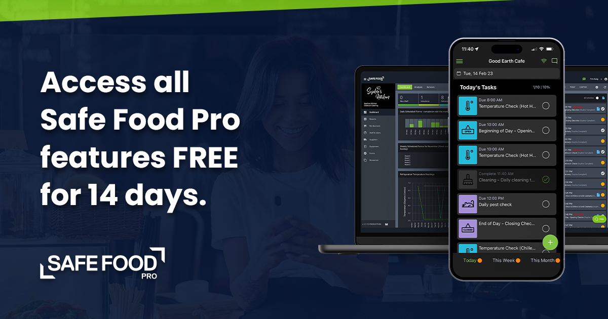 Book a Free Trial | Safe Food Pro