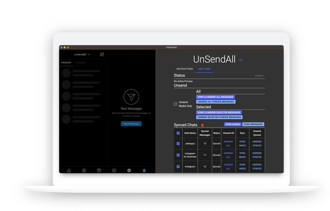 UnSendAll - Unsend All Your Instagram Messages