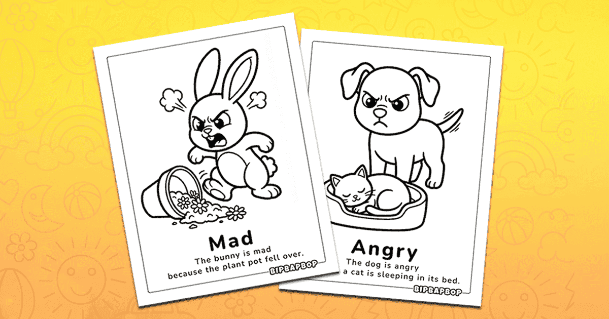 Angry Coloring Pages for Kids | Free Emotion Printables