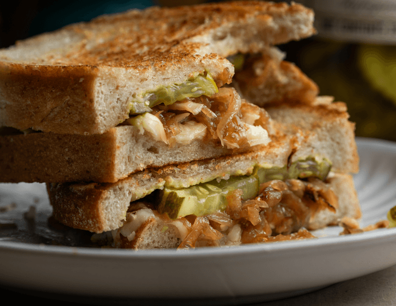 Ultimate Grilled Cheese with Onion Relish | Bubbies