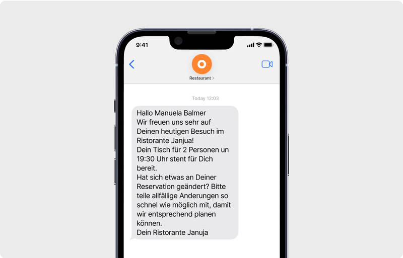 Reservierungssystem für Restaurants - foratable