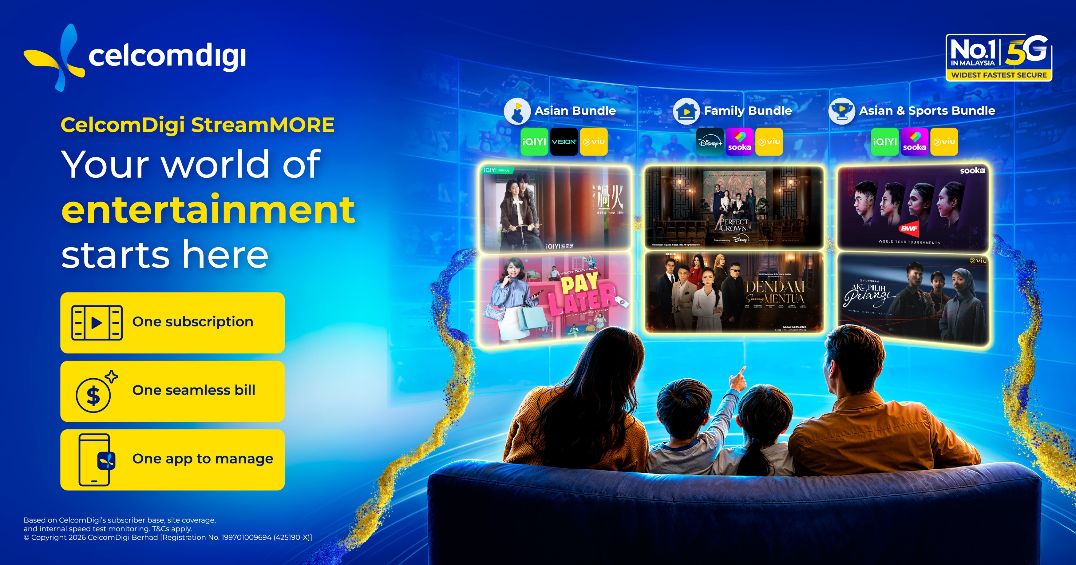 CelcomDigi | Streaming Bundles Malaysia: Disney+, Viu & More
