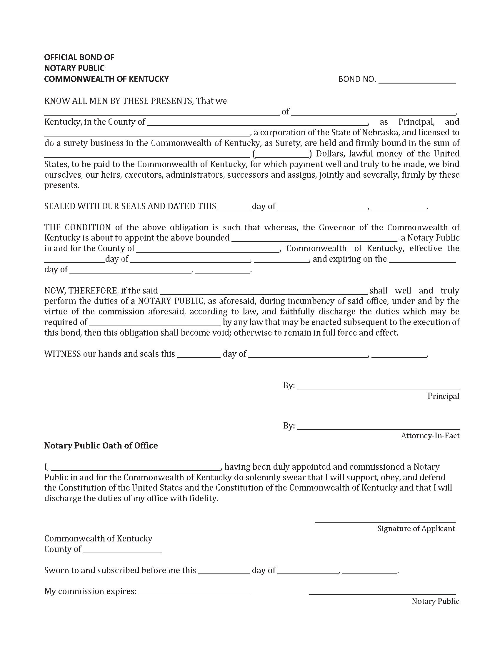 Commonwealth of Kentucky Notary Public Bond | EZ Surety Bonds