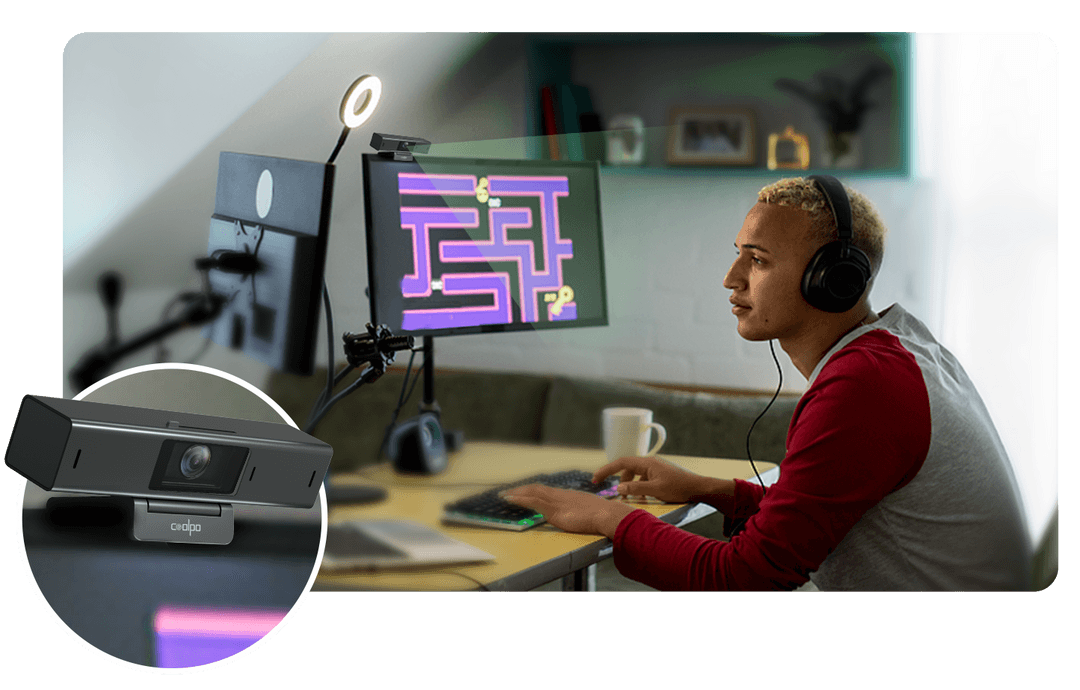 Coolpo AI Huddle Desk Mate | AI Webcam and Document Camera Hybrid