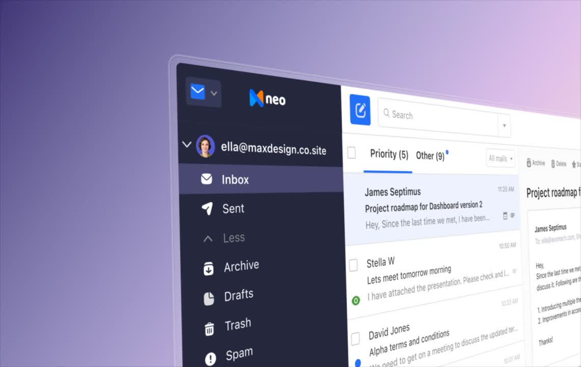 Neo's Features: Email & Marketing Suite for Small Businesses